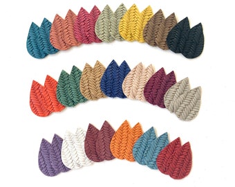 Fall Colors BRAIDED FISHTAIL Leaf Teardrop Sample Pack | Etsy