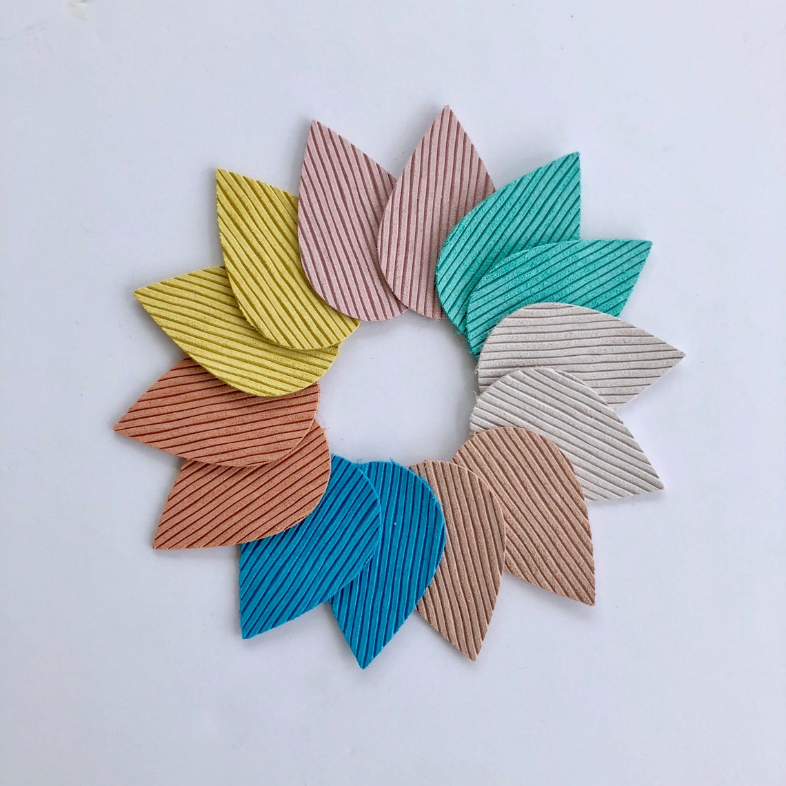 6x8 PERFECT PEACH Ruffle Waves Embossed Genuine - Etsy