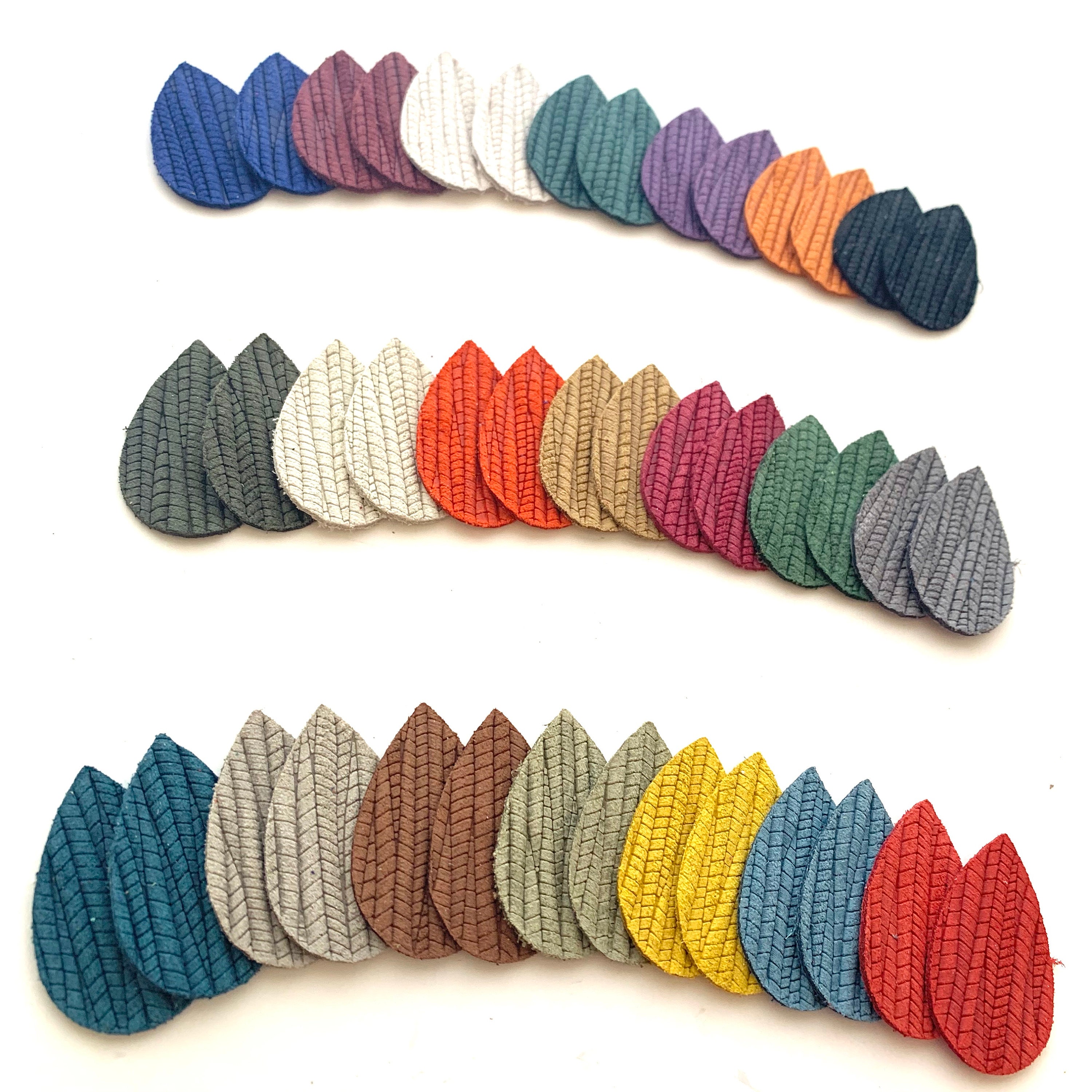 Tiny Small FALL 2020 COLORS Leather Teardrop Sample Pack Palm | Etsy