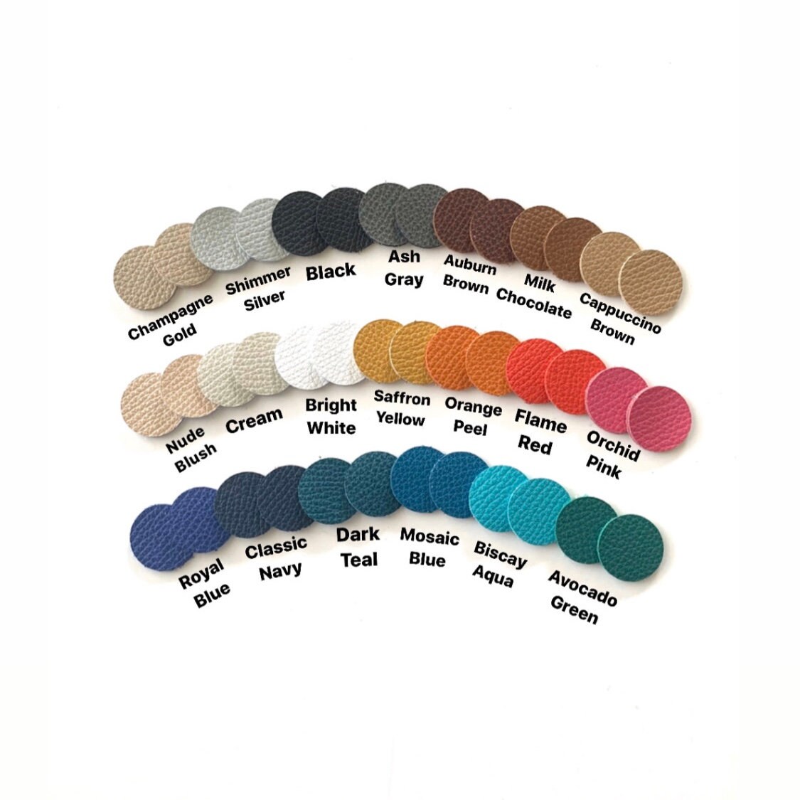 NEW Tiny Circle Genuine Luxe Leather Sample Pack Spring - Etsy