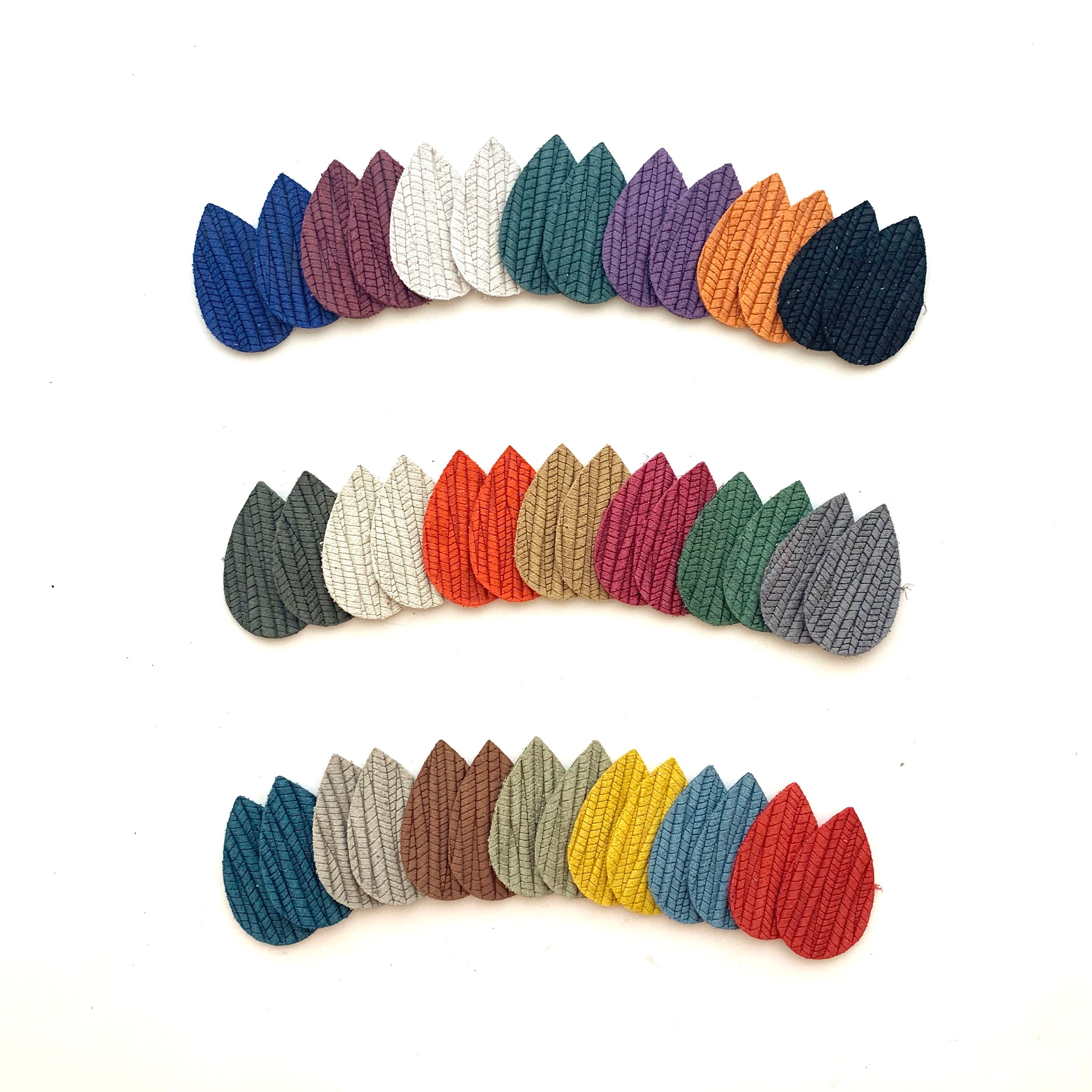 Tiny Small FALL 2020 COLORS Leather Teardrop Sample Pack Palm | Etsy
