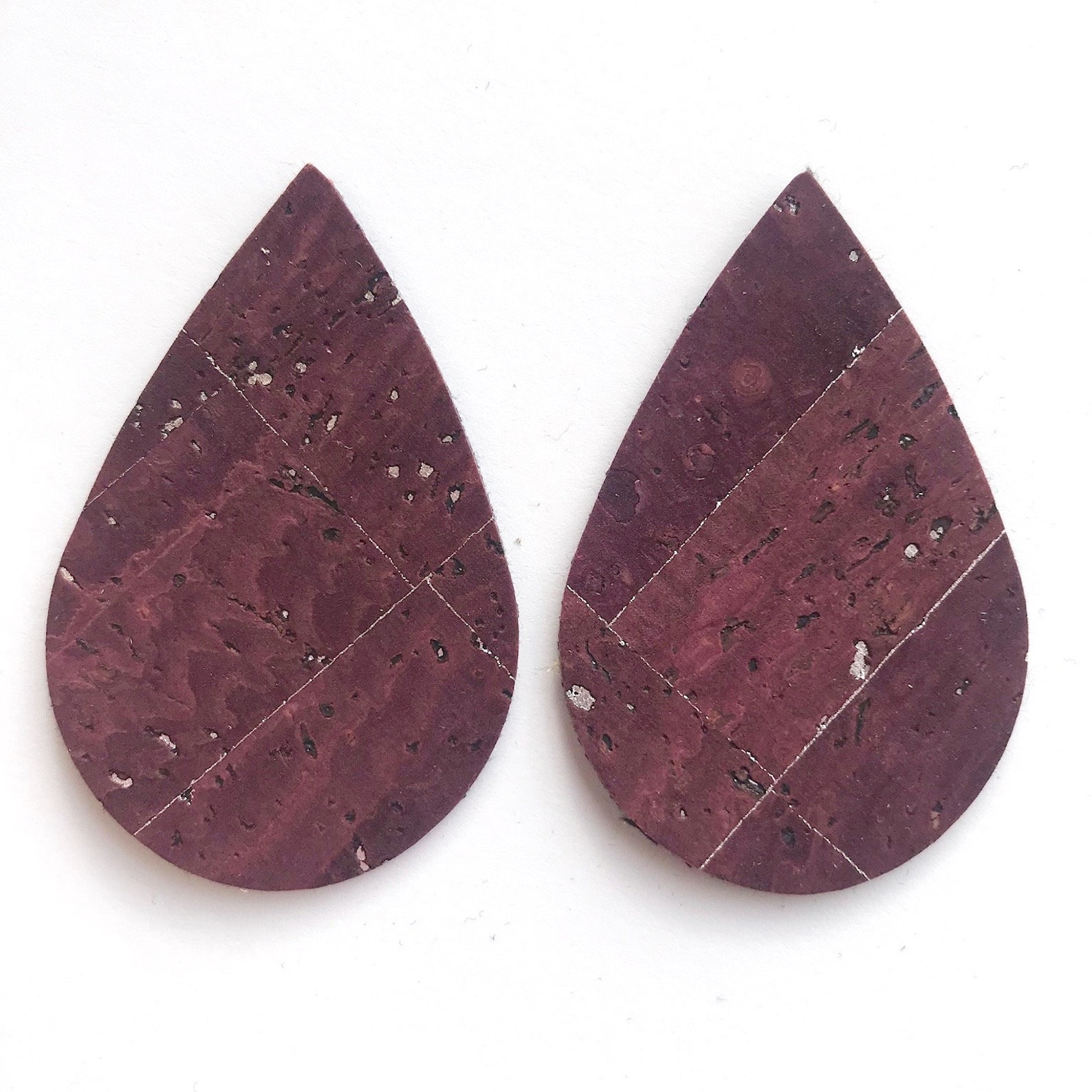 RED WINE Merlot Color Cork Teardrops Earring Jewelry - Etsy