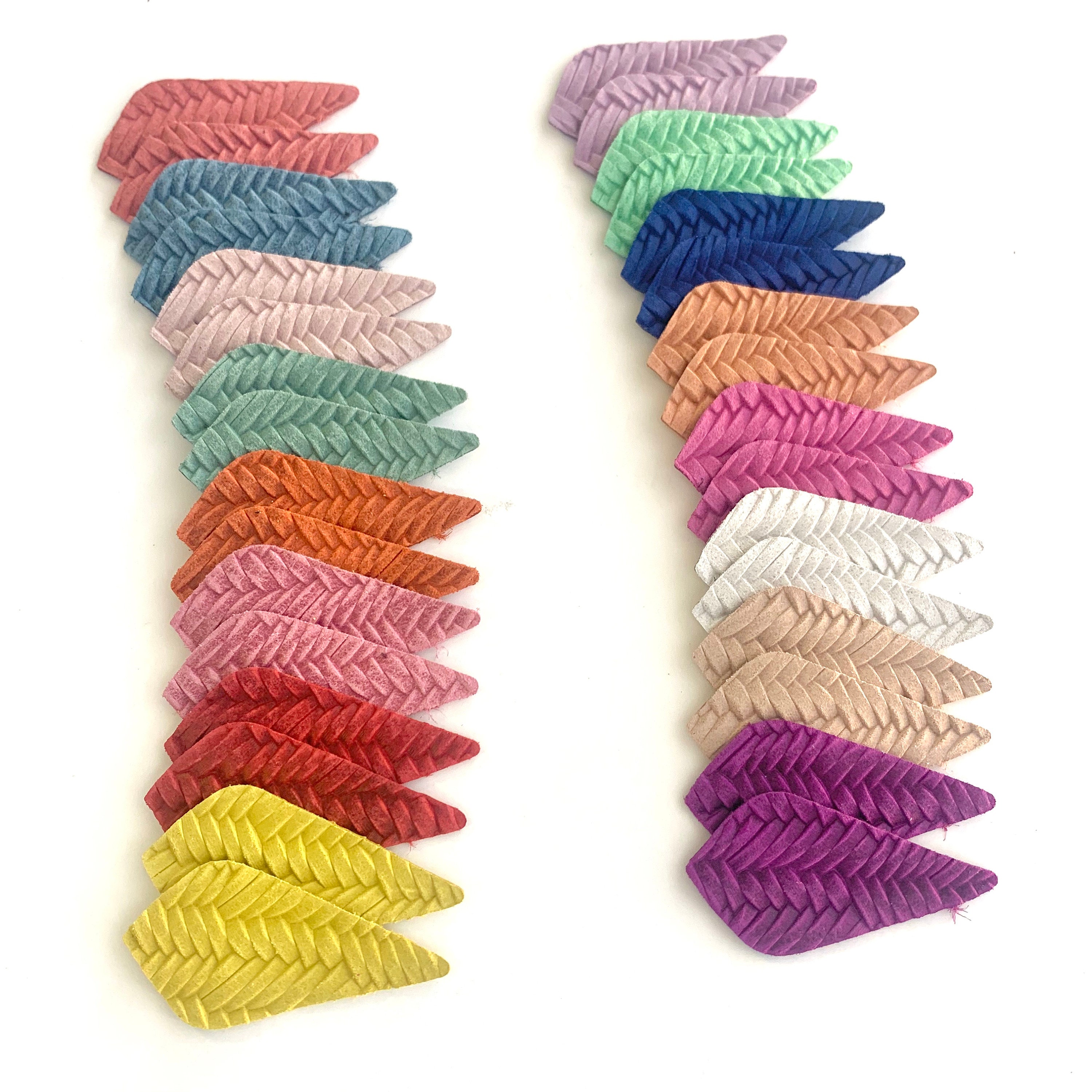 Spring Summer Colors SAMPLE PACK Leather POINTED Teardrops, Braided ...
