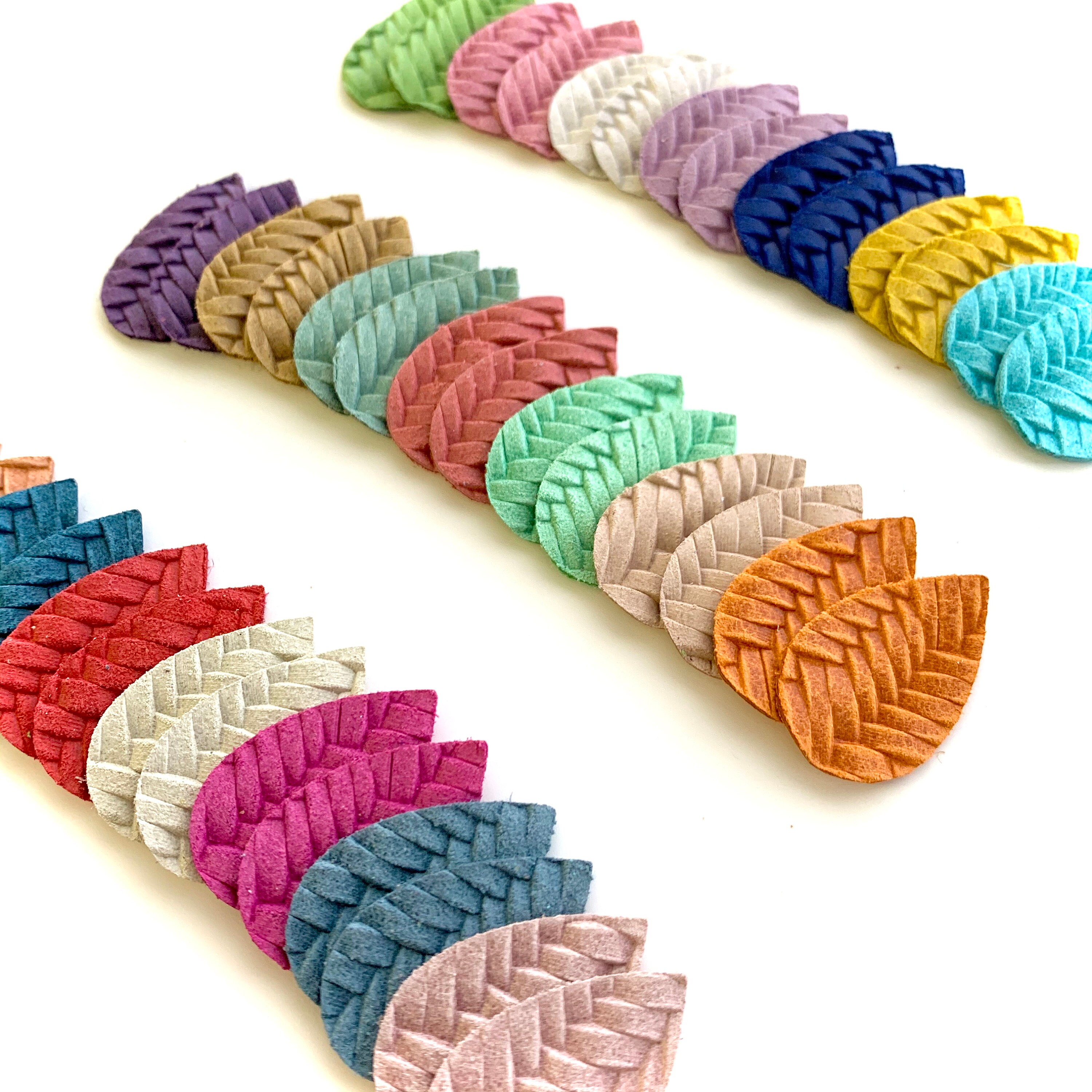 Tiny Small SPRING SUMMER COLORS Fishtail Braided Leather | Etsy