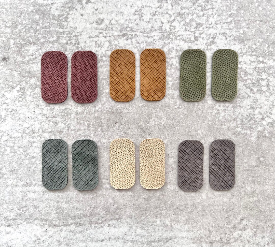 Earth Tone Colors Rectangle Barrel Shape Leather Precuts Fall Autumn ...