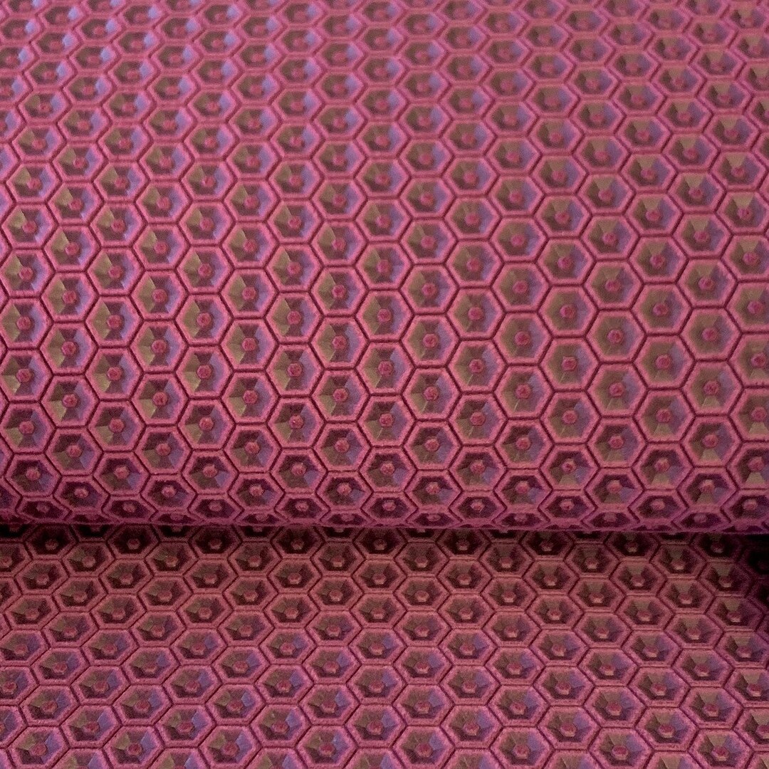 New! PLUM PURPLE Color Beehive Large Honeycomb Embossed Genuine Leather ...