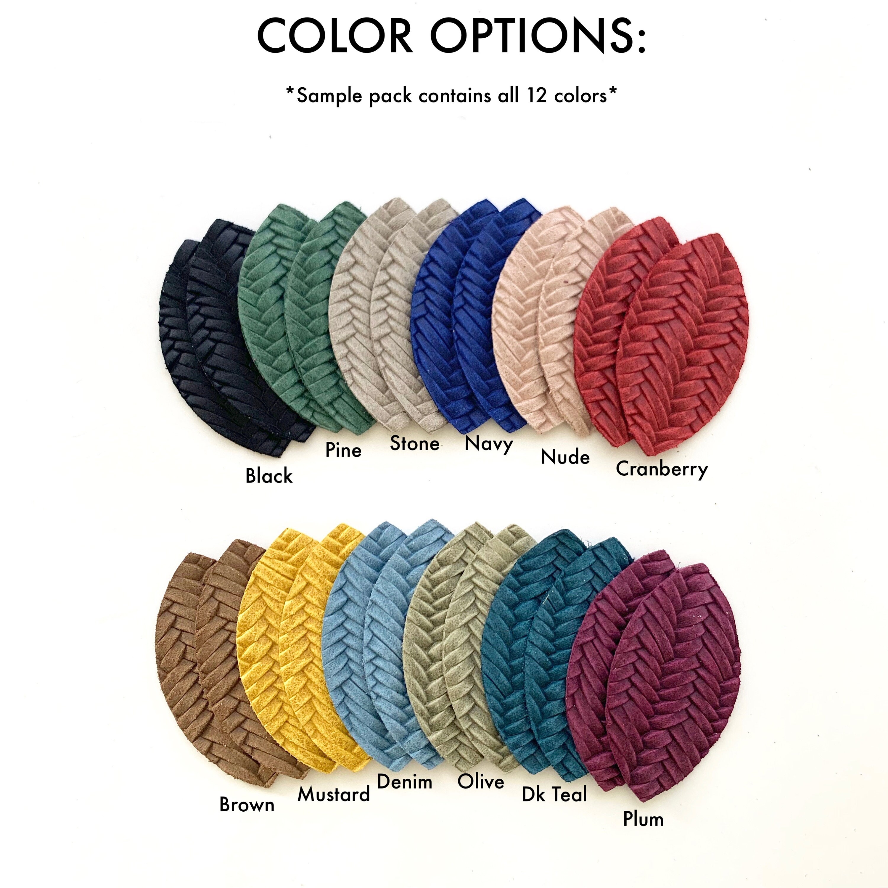 Fall Colors BRAIDED FISHTAIL Leaf Teardrop Sample Pack | Etsy