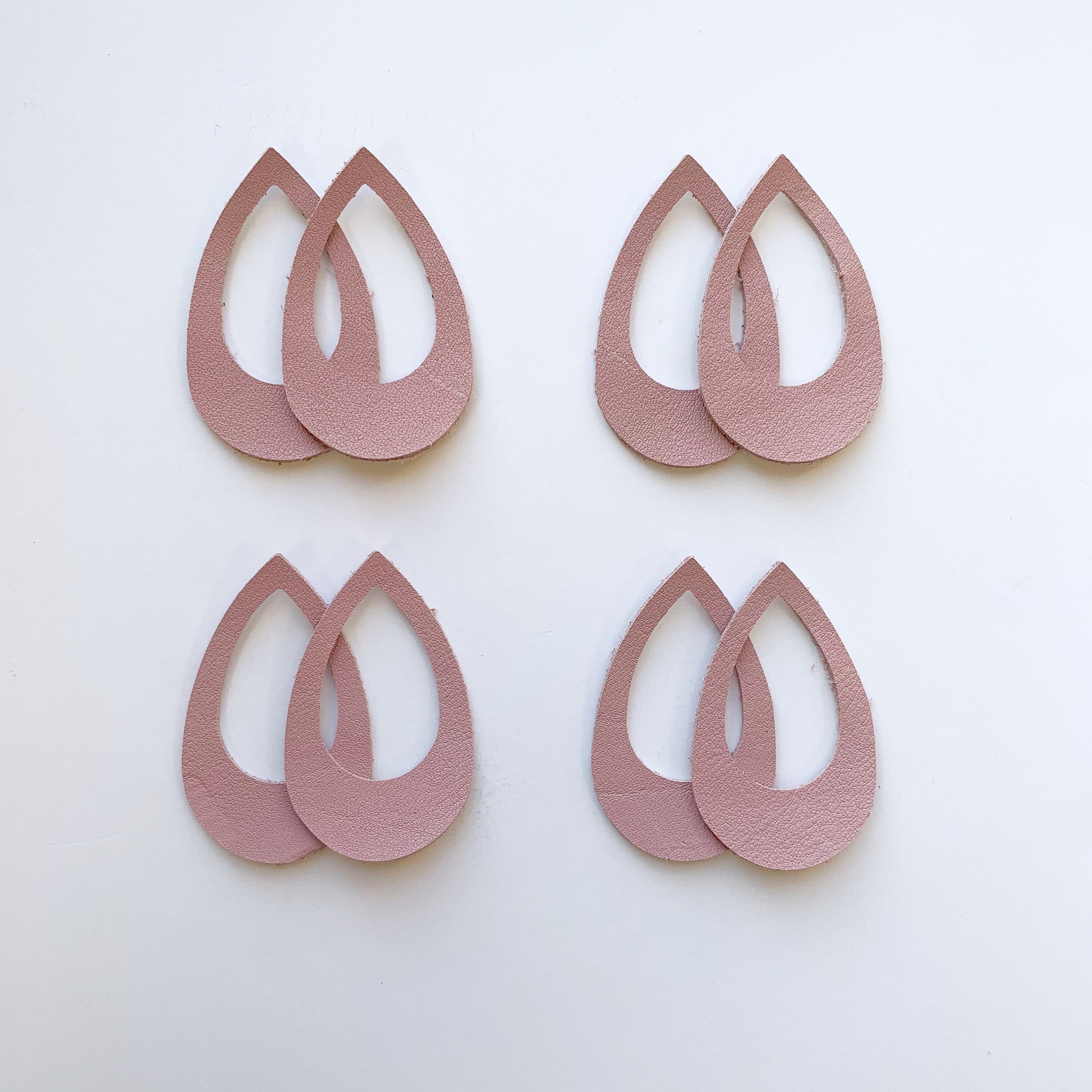 Leopard Print Leather Teardrop Cut-out Shapes 4 Pairs | Etsy