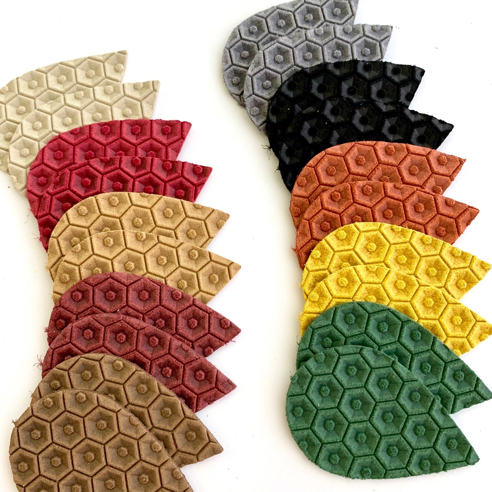 Fall Colors Leaf Teardrop Sample Pack Palm Leaf Embossed - Etsy