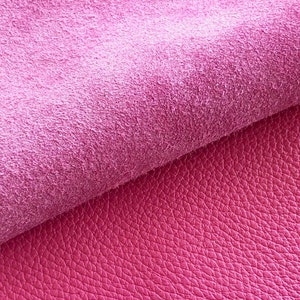 New! 6"x8" ORCHID PINK Leather, Hot Pink Pebbled Genuine Leather Sheet ...