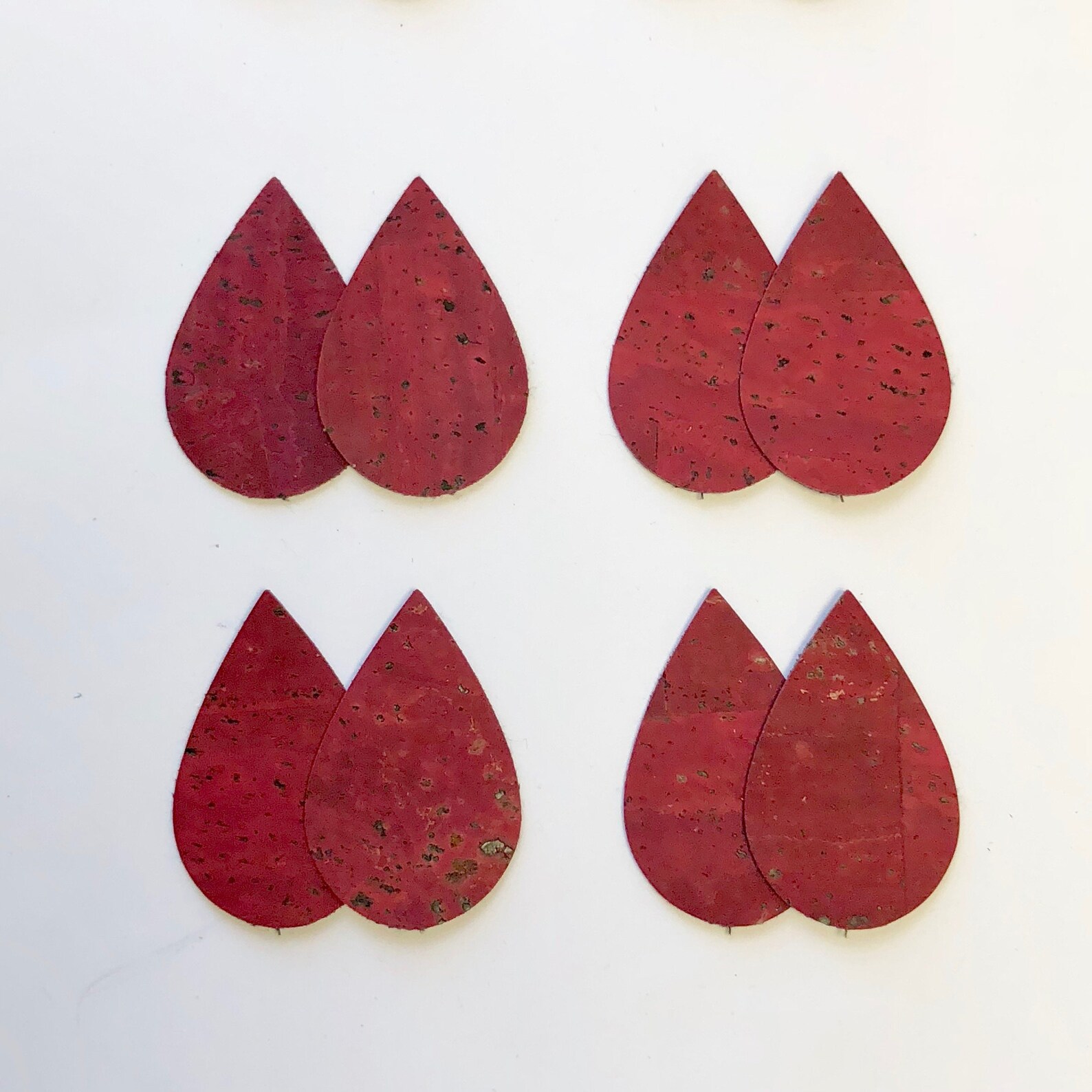 RED WINE Merlot Color Cork Teardrops Earring Jewelry - Etsy