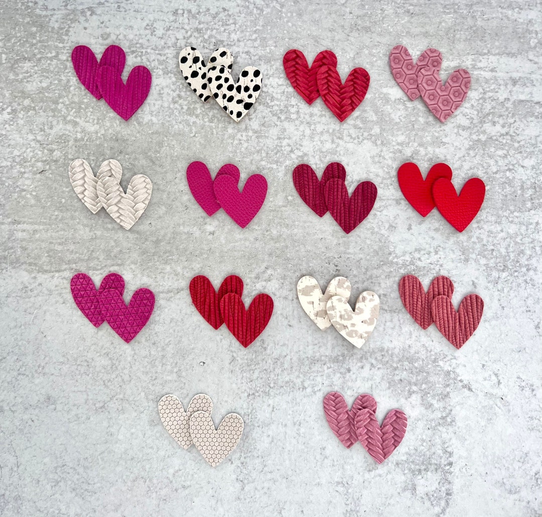 New! Heart Shape Leather DIY Earring Blanks Teardrop Sample Pack ...