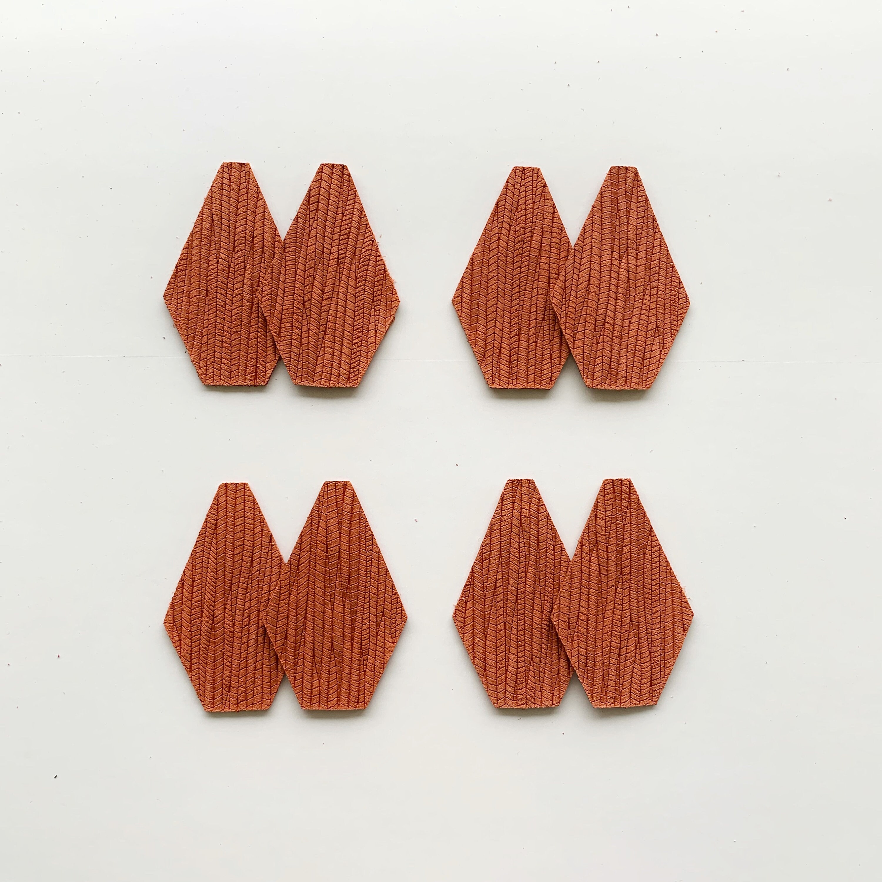 Perfect Peach Braided Modern Geometric Leather Teardrop Shapes - Etsy