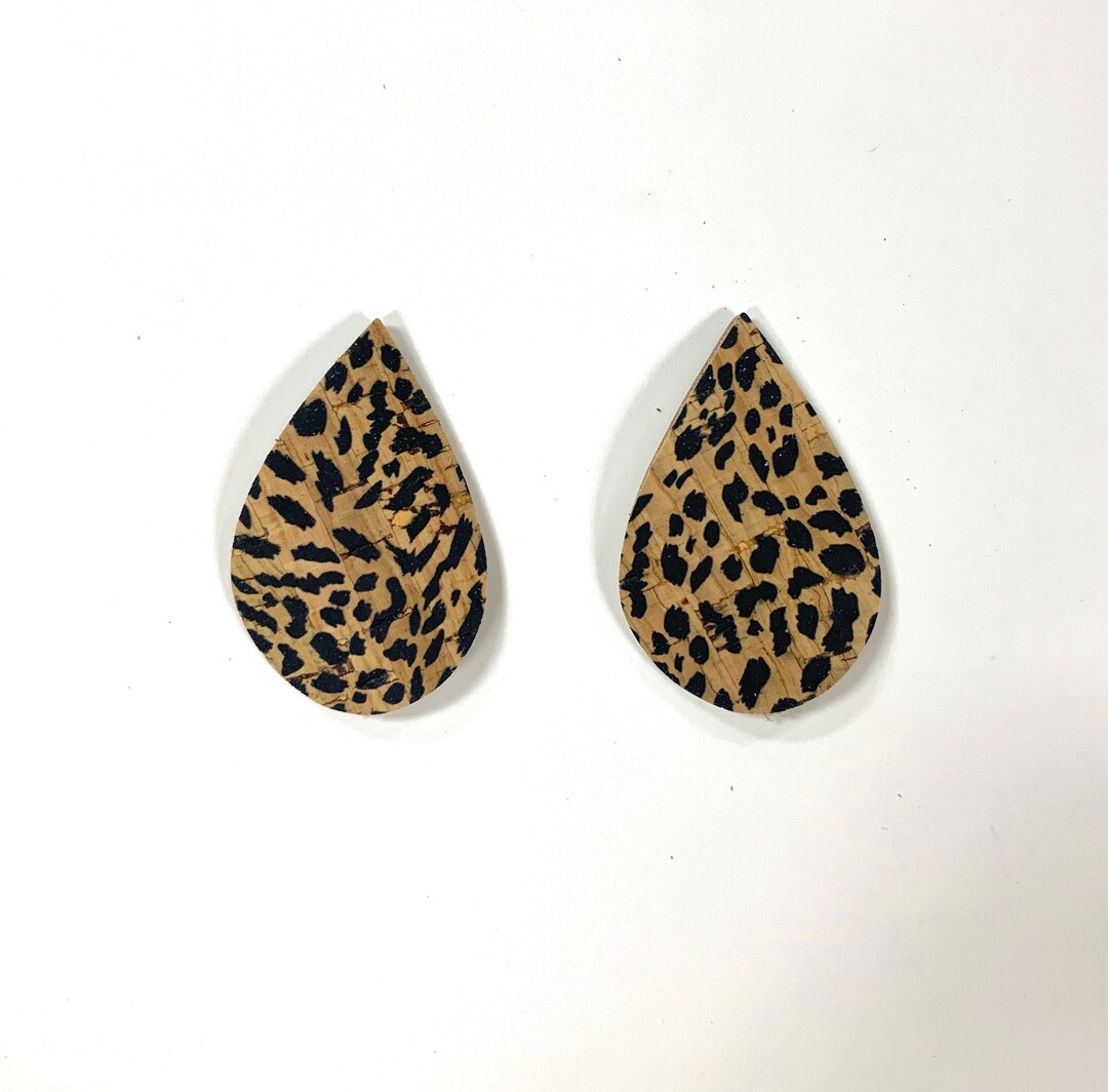 NEW! Spotted Cheetah Leopard Print, Moroccan Print Cork on COWHIDE ...