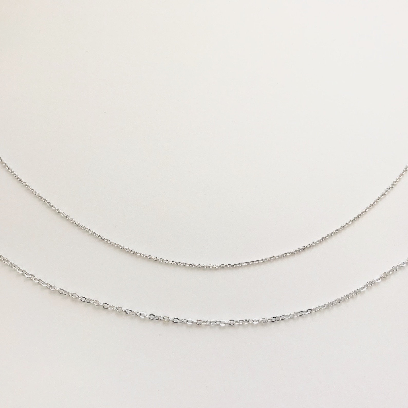 Silver Dainty Necklace Chain for Jewelry Making 230S Small - Etsy
