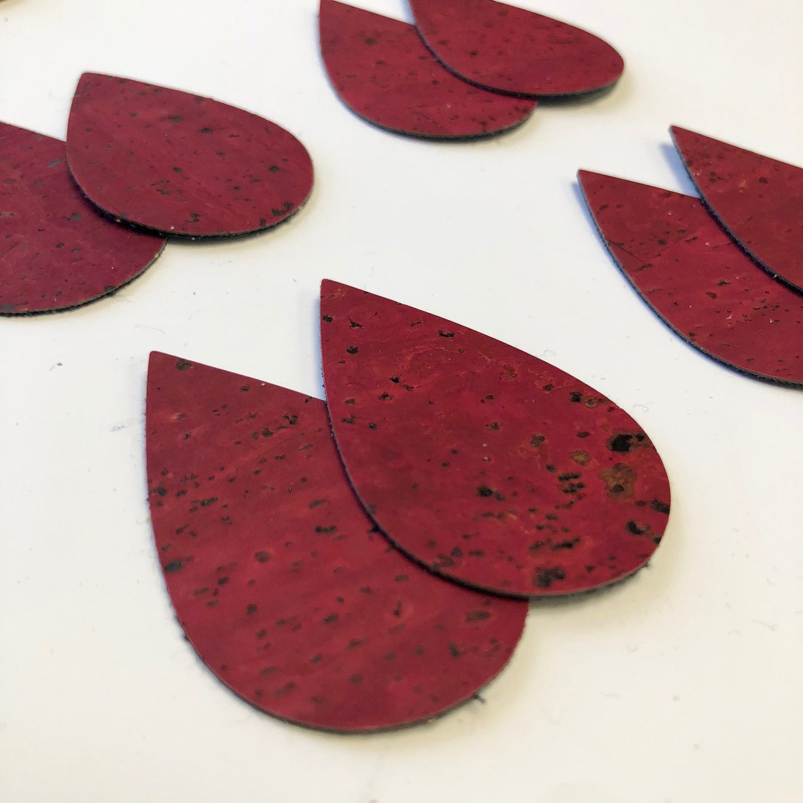 RED WINE Merlot Color Cork Teardrops Earring Jewelry - Etsy