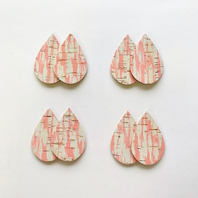 NEW Modern Diamond Geometric Cork Fabric Teardrop Earring | Etsy