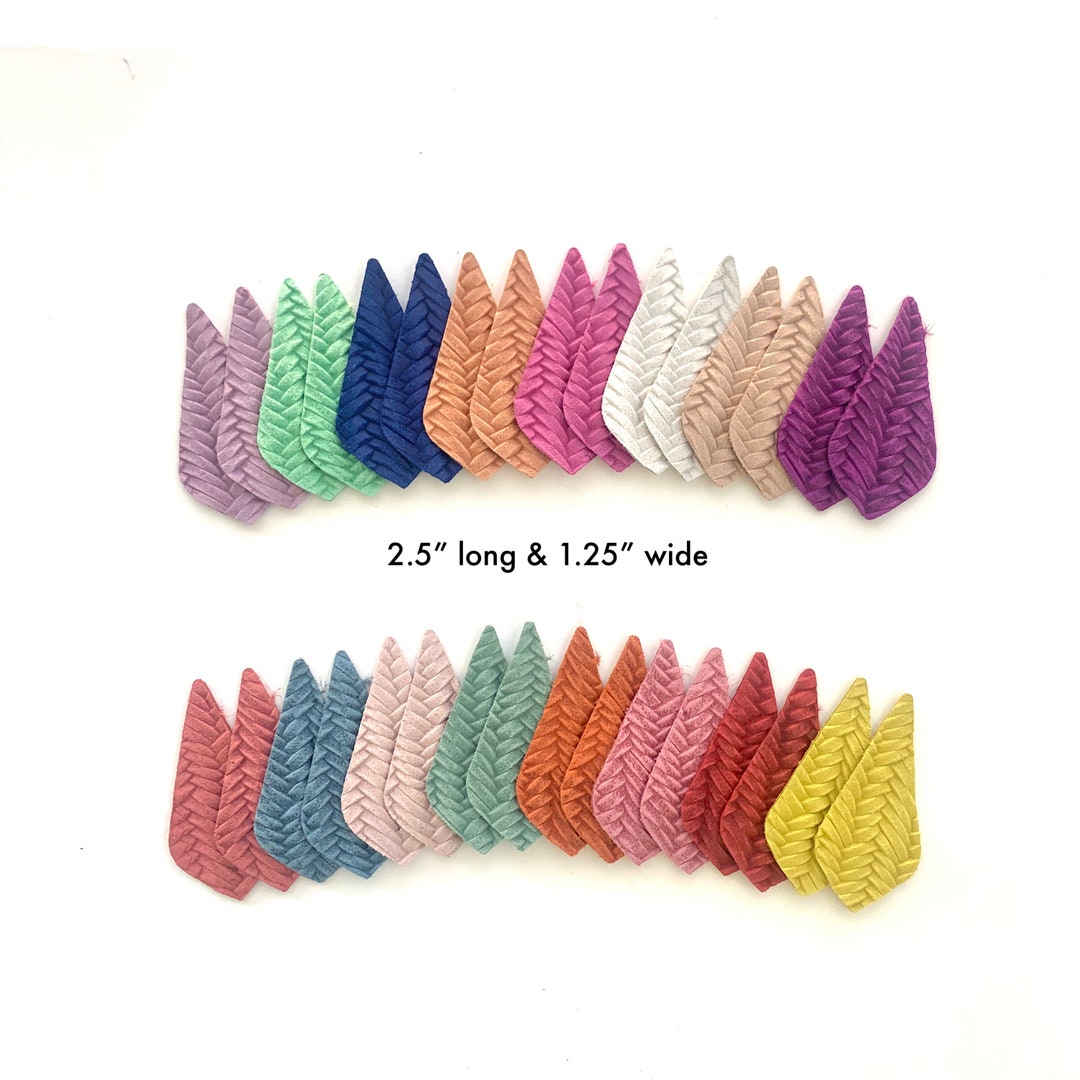 Spring Summer Colors SAMPLE PACK Leather POINTED Teardrops, Braided ...