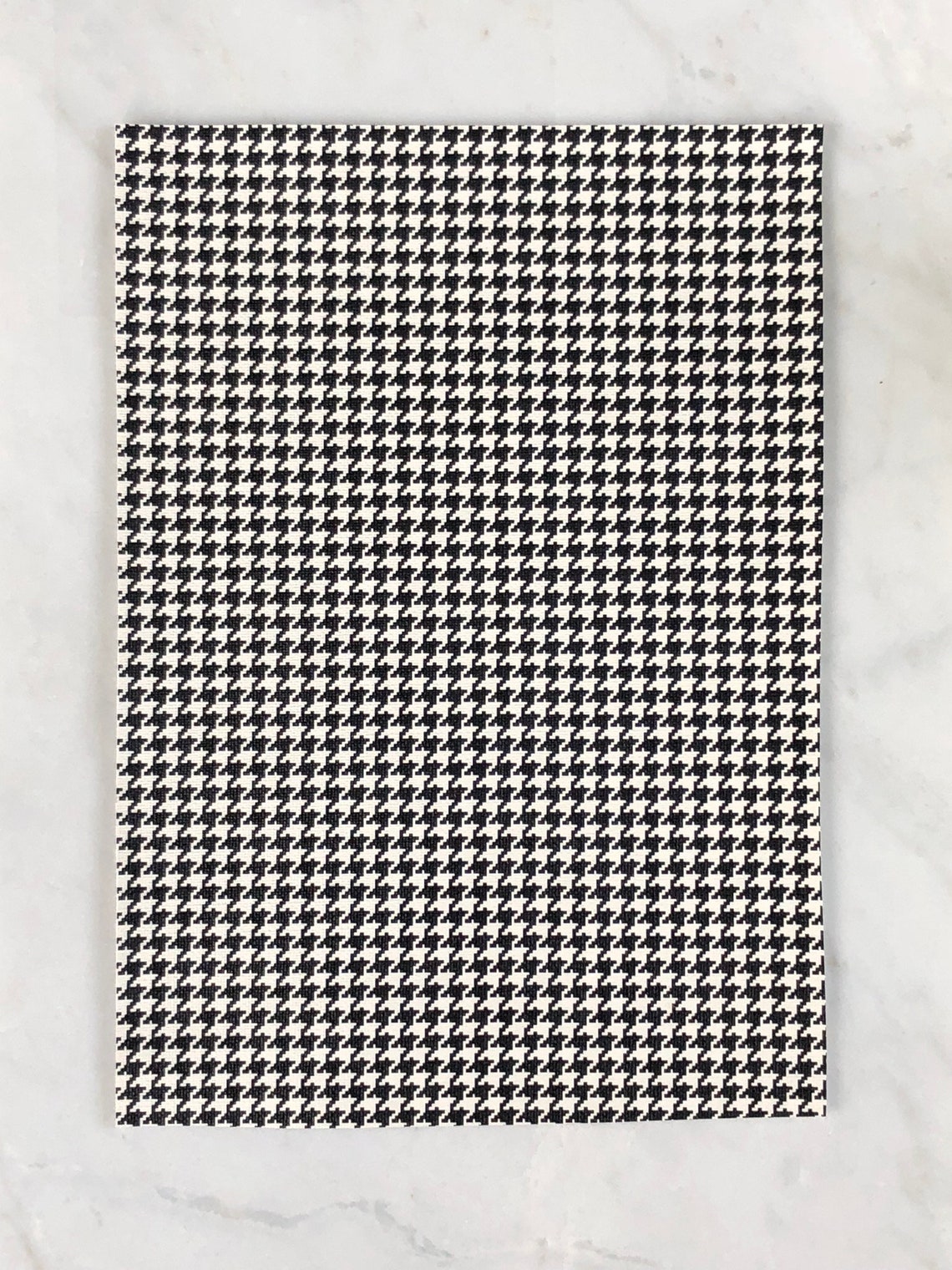Houndstooth Black & White Vegan Faux Leather Sheet A4 | Etsy