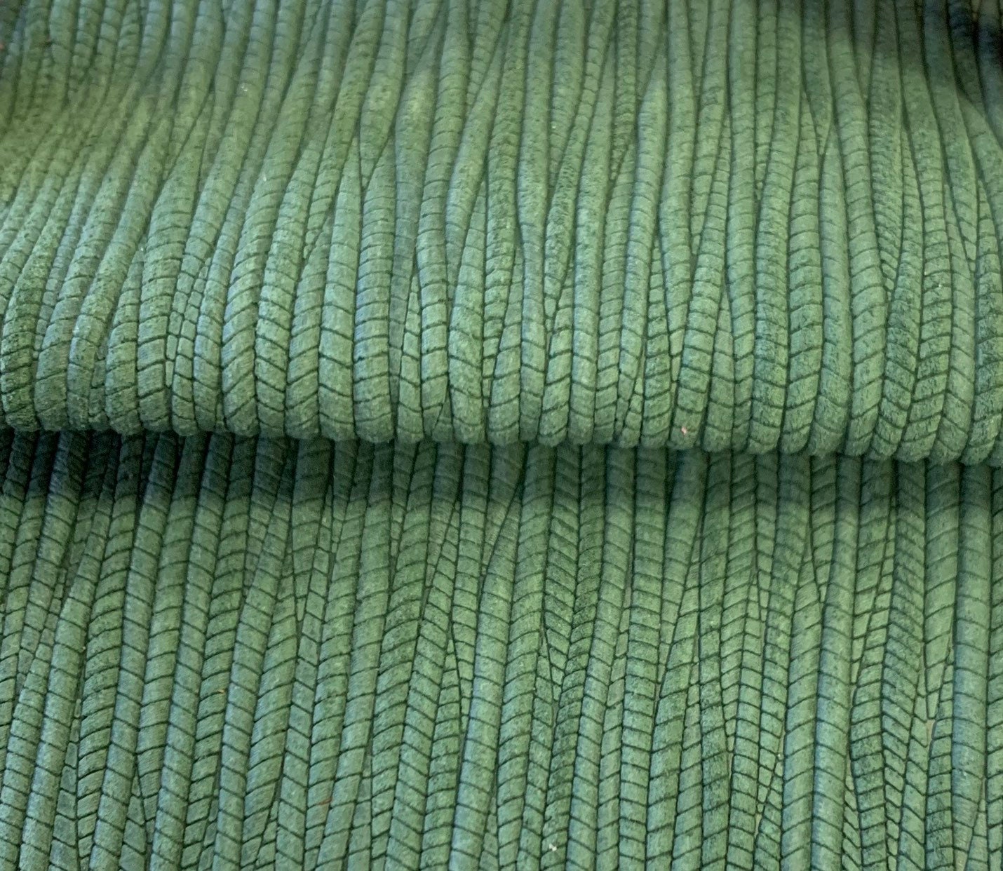 6x8 PINE GREEN Palm Leaf Braided Genuine Leather | Etsy