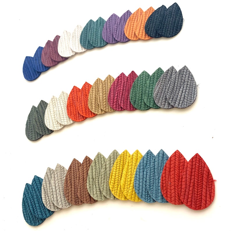 Tiny Small FALL 2020 COLORS Leather Teardrop Sample Pack Palm | Etsy