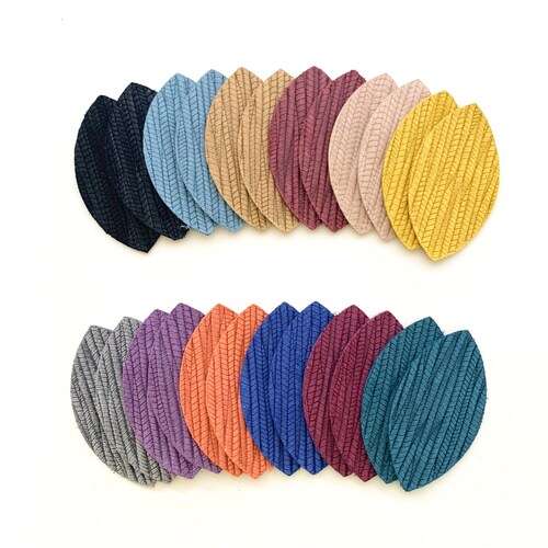 Fall Colors Leaf Teardrop Sample Pack Palm Leaf Embossed - Etsy