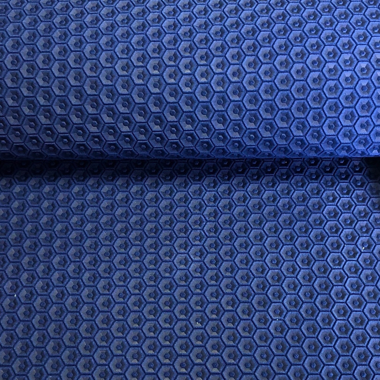 New Navy Blue BEEHIVE Large Honeycomb Embossed Genuine - Etsy UK