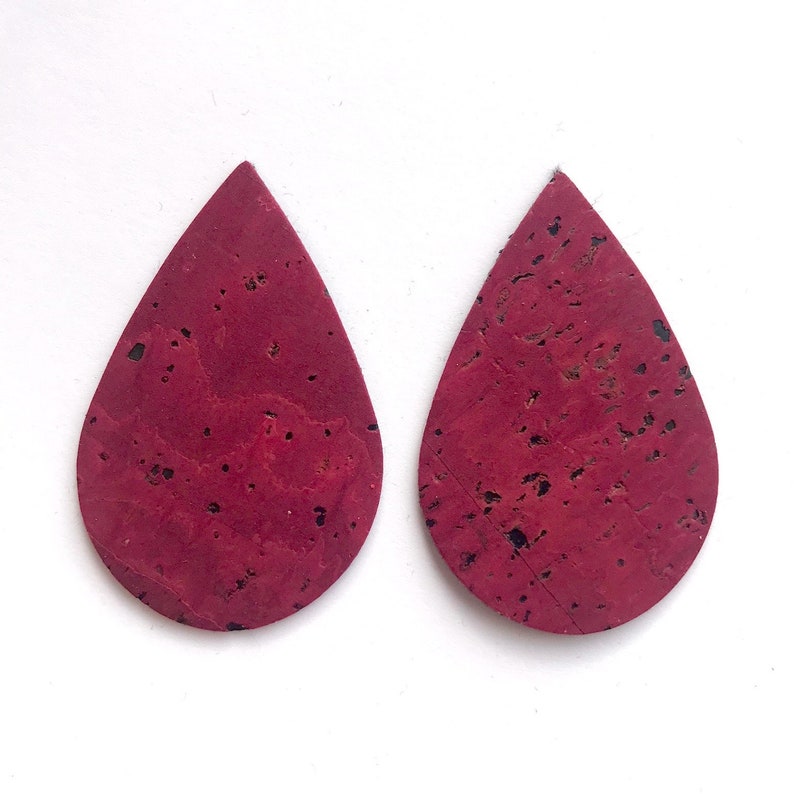 RED WINE Merlot Color Cork Teardrops Earring Jewelry - Etsy
