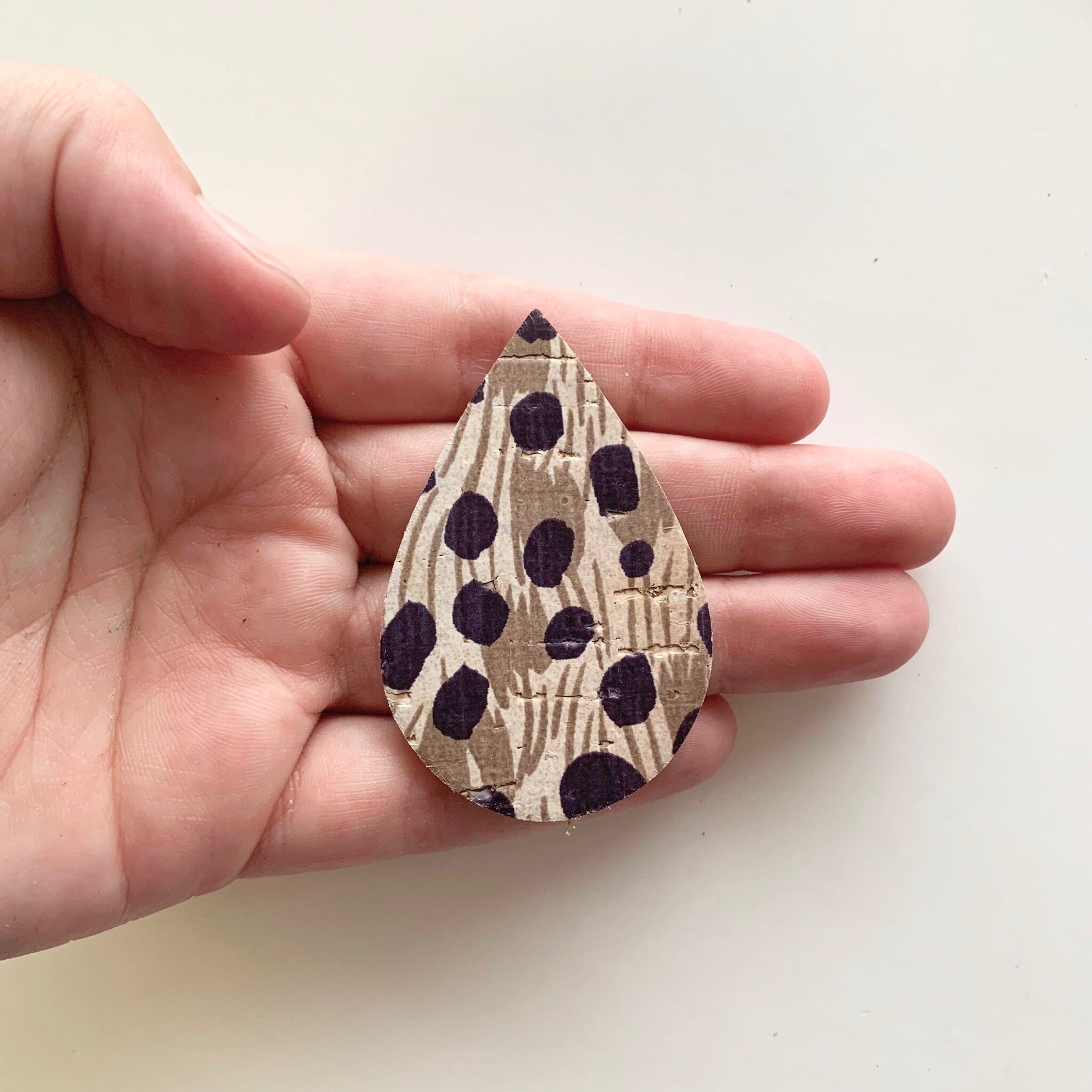 NEW! Spotted Cheetah Leopard Print, Moroccan Print Cork on COWHIDE ...