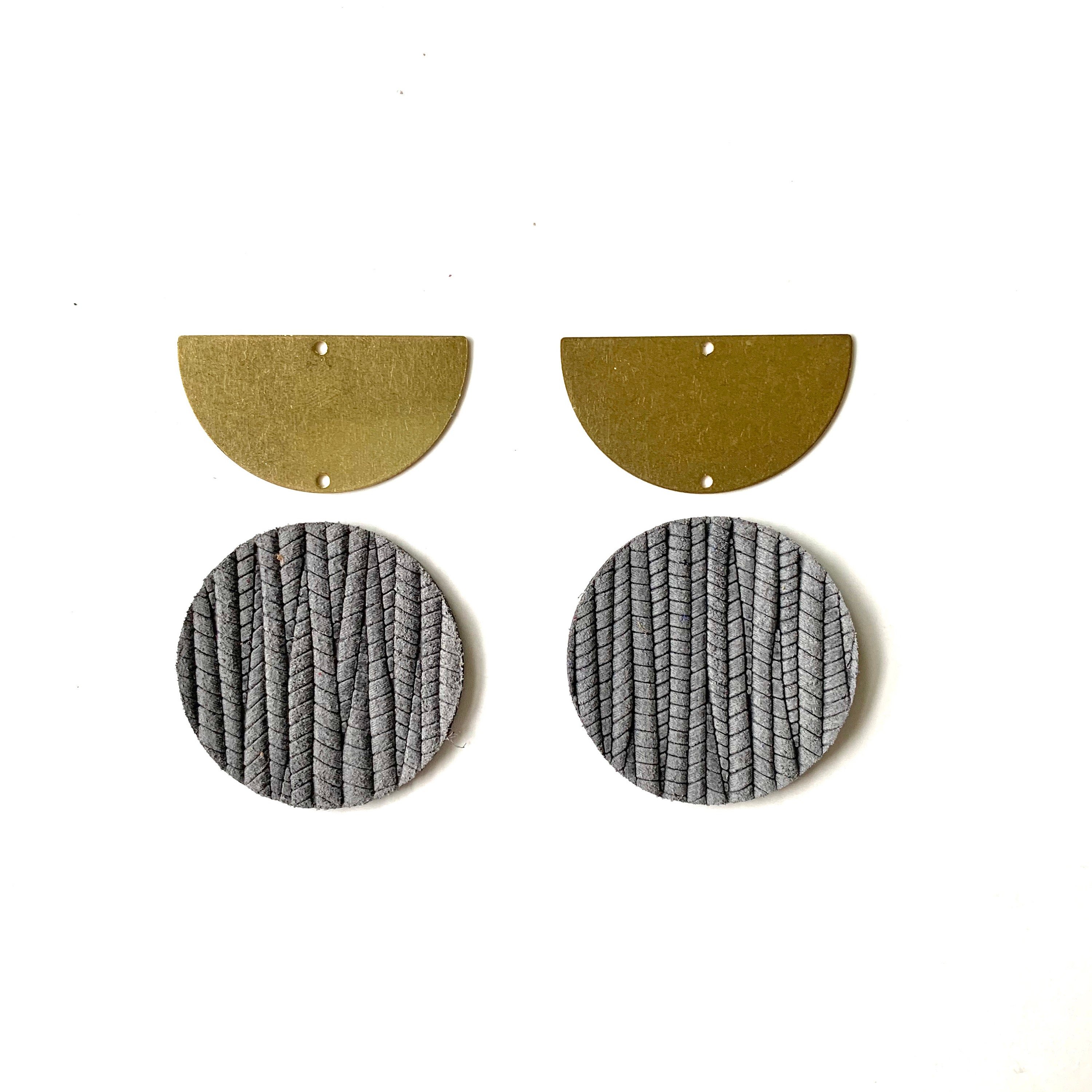 NEW Royal Blue Palm Leaf Embossed Circle with Half Circle | Etsy