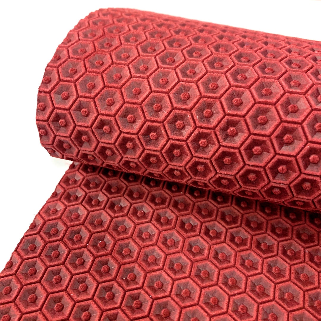 Red Cranberry Leather Sheet, Beehive Embossed Leather, Deep Summer Red ...