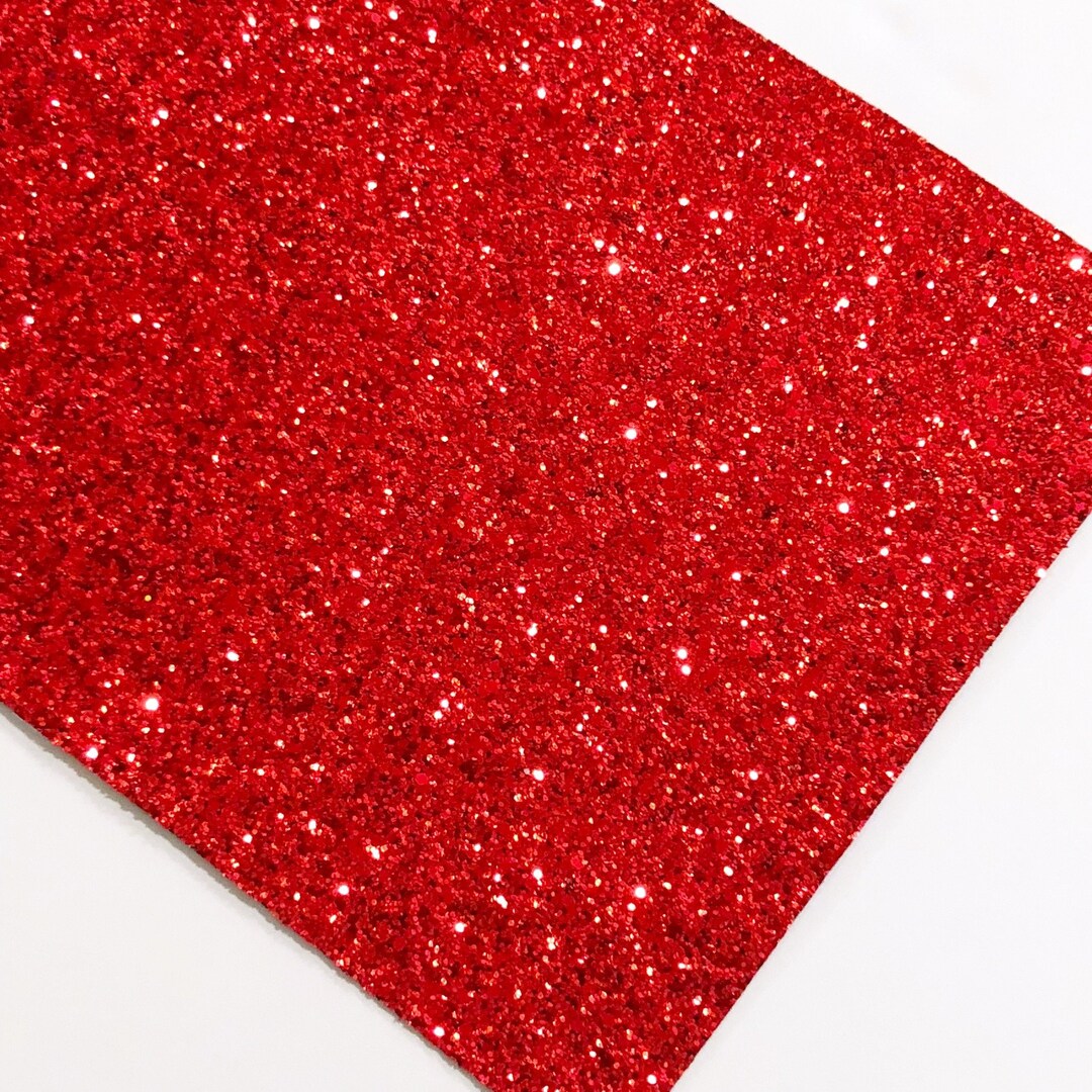 RUBY RED Chunky Glitter Canvas Sheet, 8x11, A4 Sheets, Glitter Faux ...