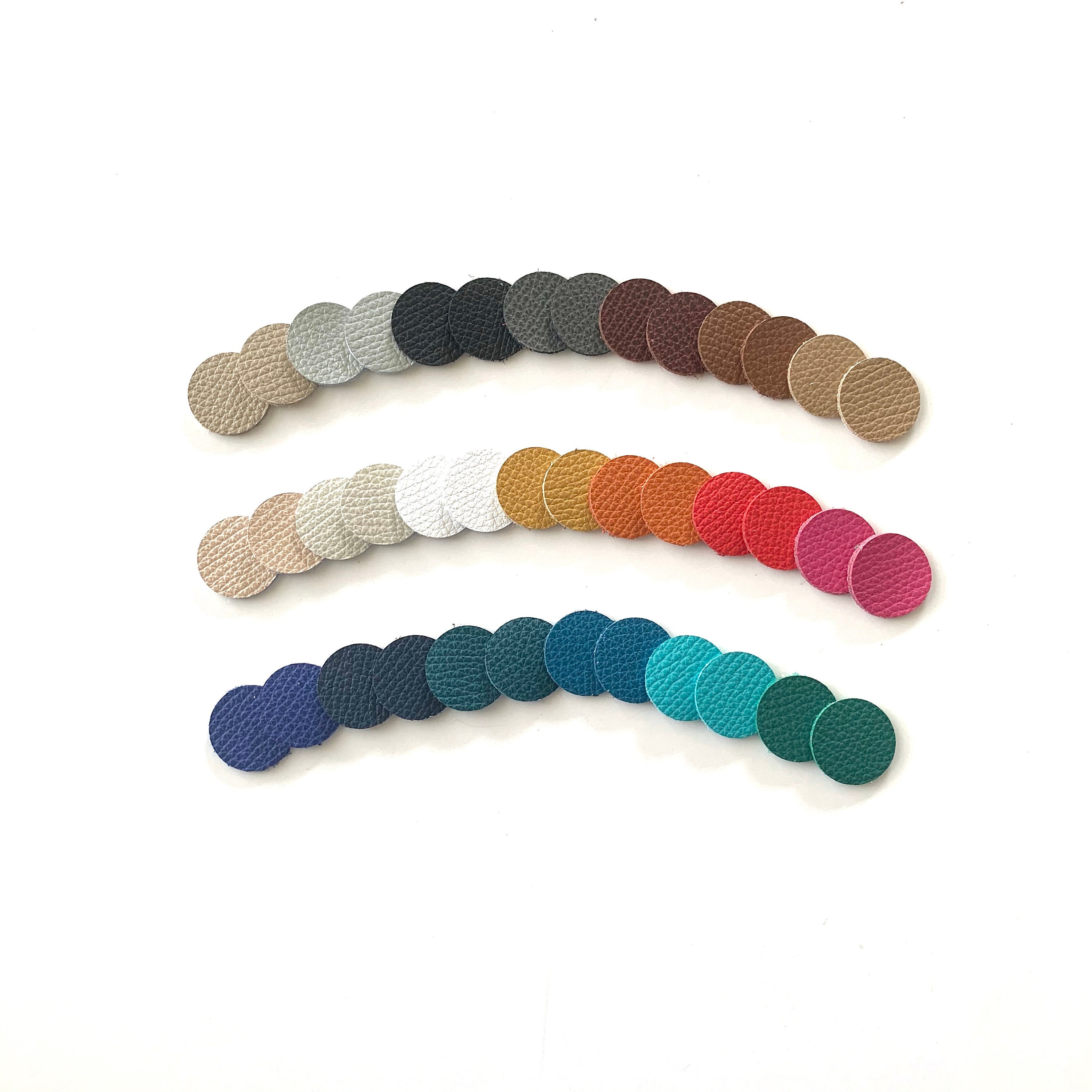 NEW Tiny Circle Genuine Luxe Leather Sample Pack Spring - Etsy
