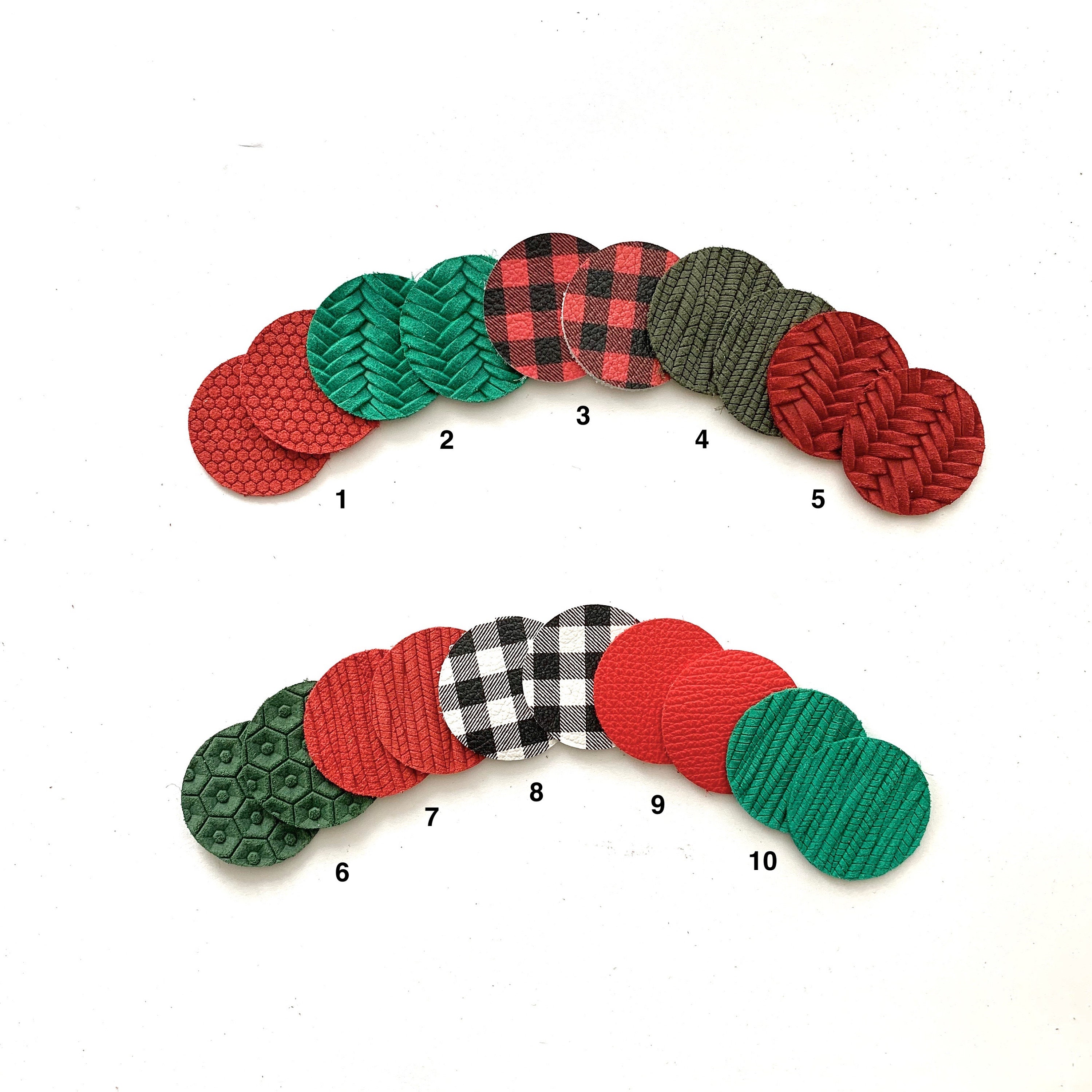 Christmas Holiday Circle DIY Sample Pack Embossed Circle | Etsy