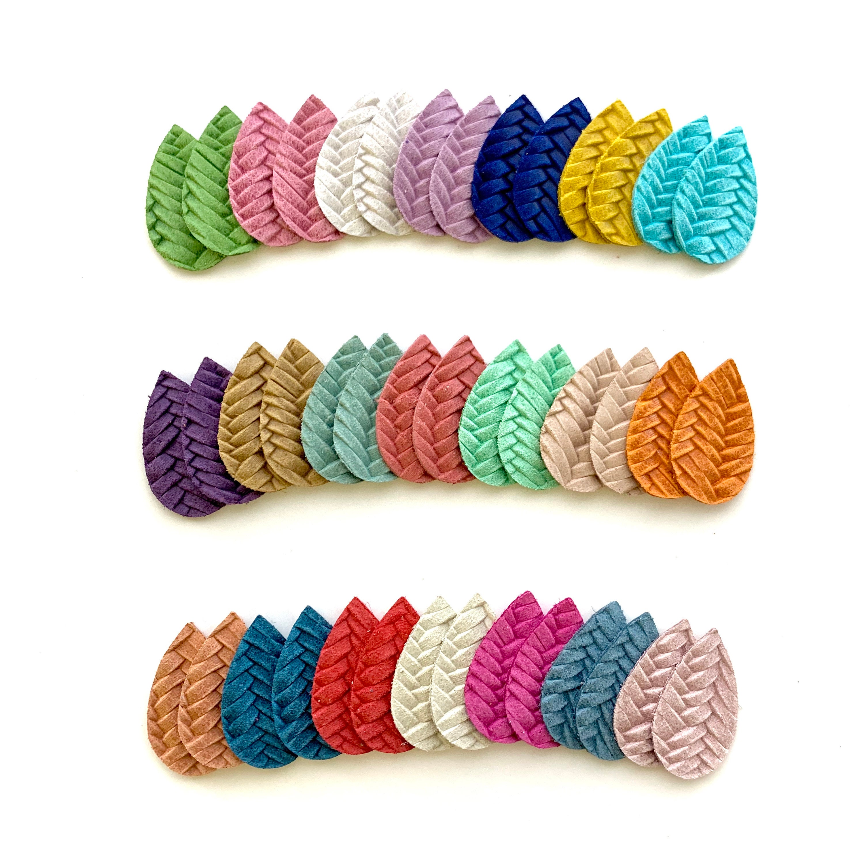 Tiny Small SPRING SUMMER COLORS Fishtail Braided Leather | Etsy