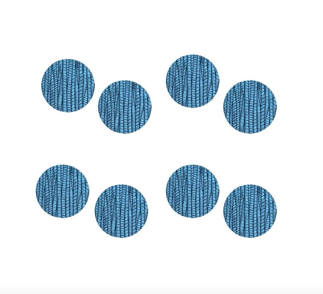 Dark Teal Palm Leaf Leather Circle Teardrops, Circle Die Cut Out Shapes ...