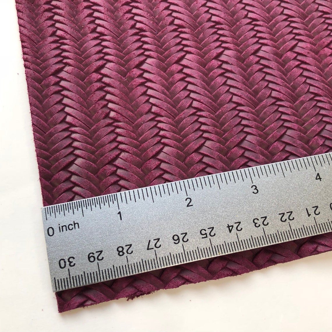 6x8 STONE Beige Braided Genuine Leather Sheet - Etsy