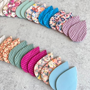 New! Spring & Summer Leather DIY Earring Blanks Teardrop Sample Pack ...