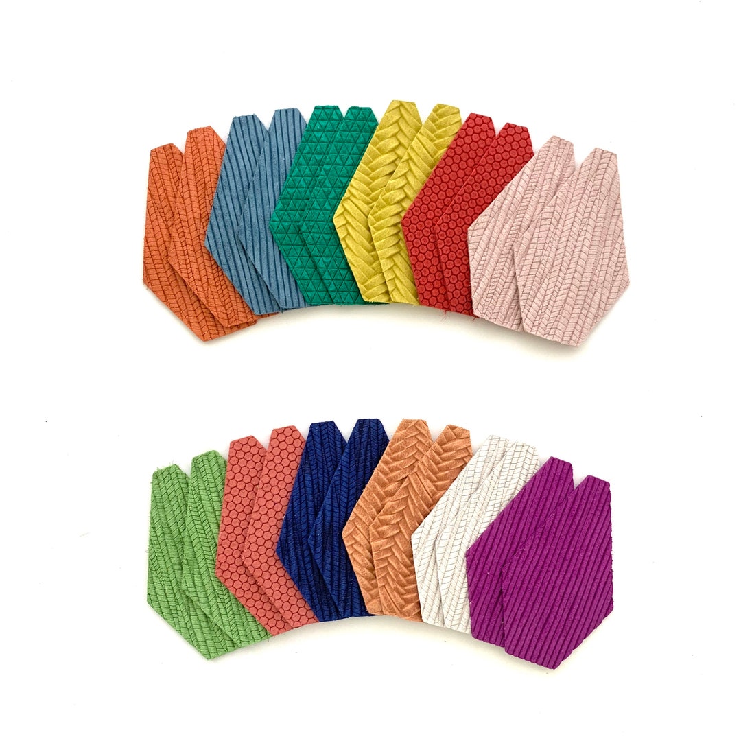 Spring Colors MODERN GEOMETRIC Leather Teardrop Sample Pack, Embossed ...