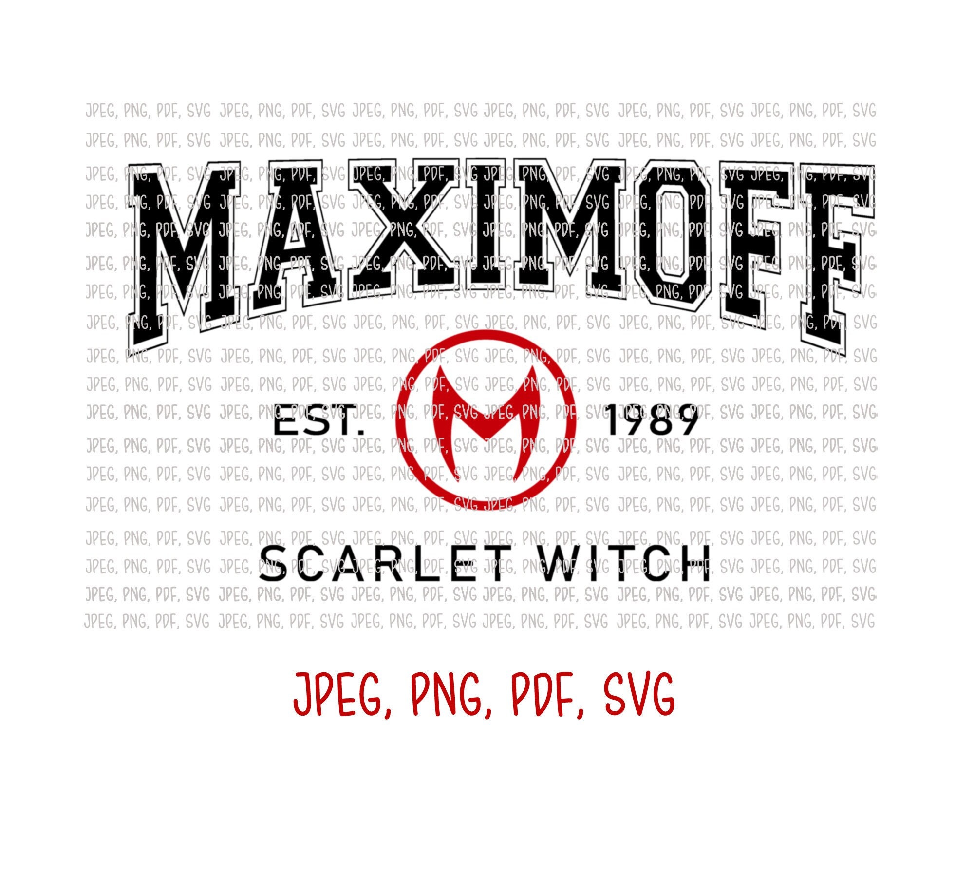 Wanda Maximoff 1989 Maximoff Scarlet Witch Digital File Download - Etsy