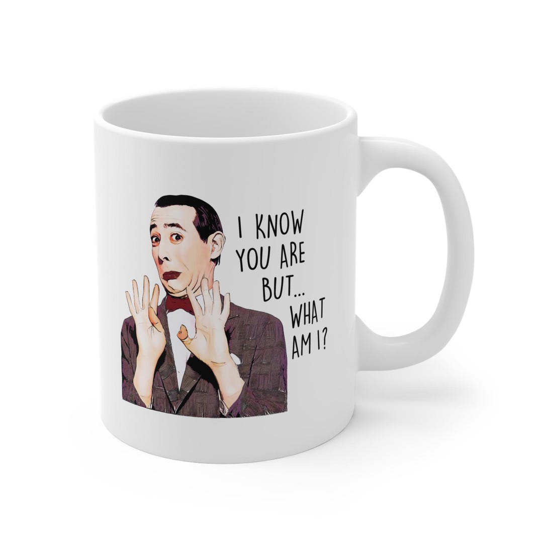 Pee Wee Herman Cartoon Drawing TV Show Quotes Merchandise Mug Gifts ...