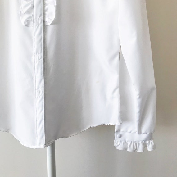 vintage blouse jabot blouse ruffle chest lace blouse … - Gem