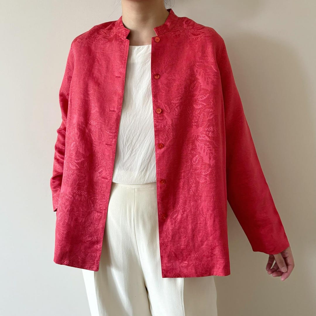 Vintage Silk Blouse Laura Ashley Silk Duster Silk Blazer Minimalist ...