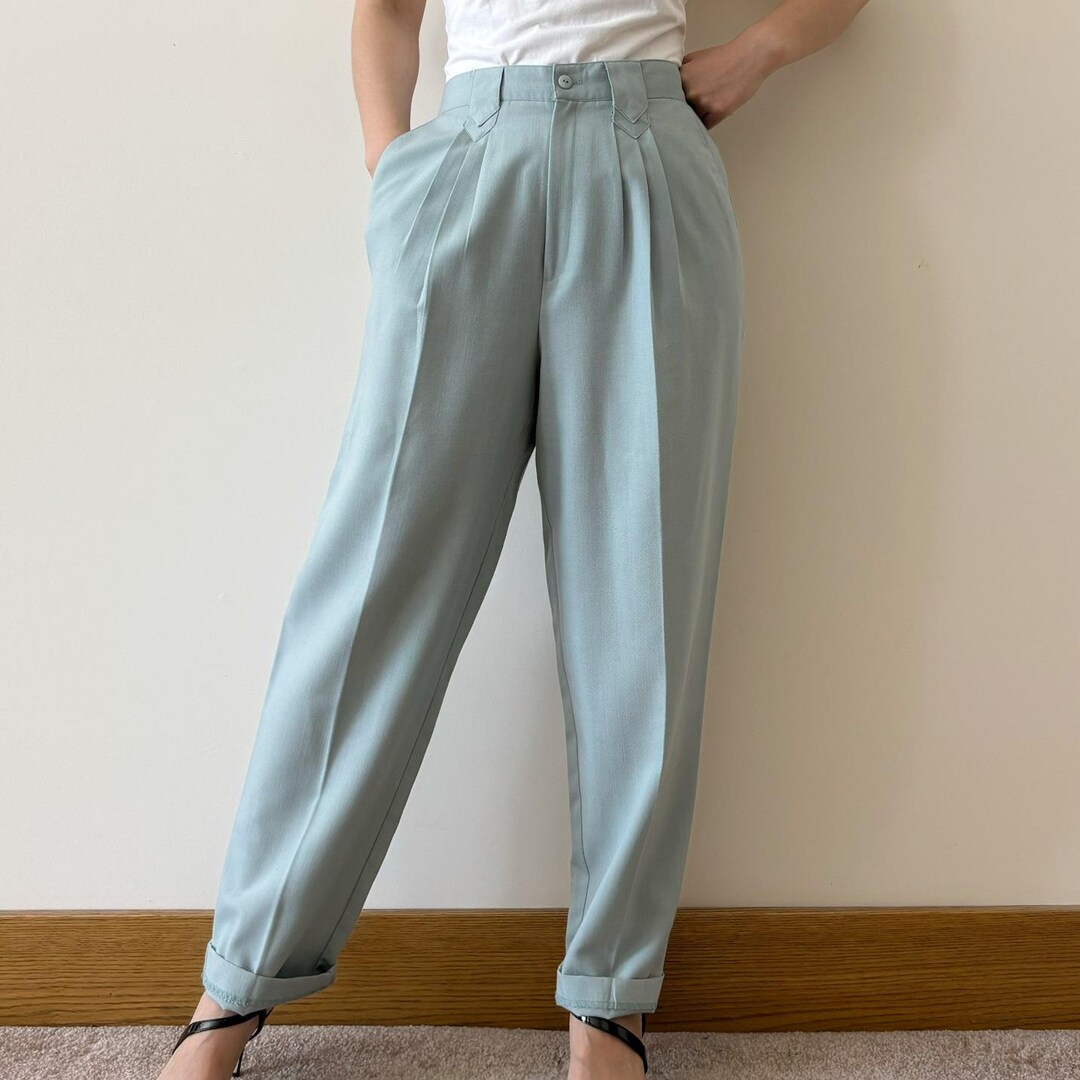 Vintage Pants Vintage Slacks Vintage Trousers Minimalist High Waist ...