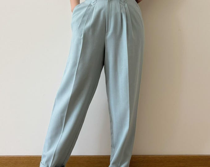 Vintage Pants Vintage Slacks Vintage Trousers Minimalist High Waist ...