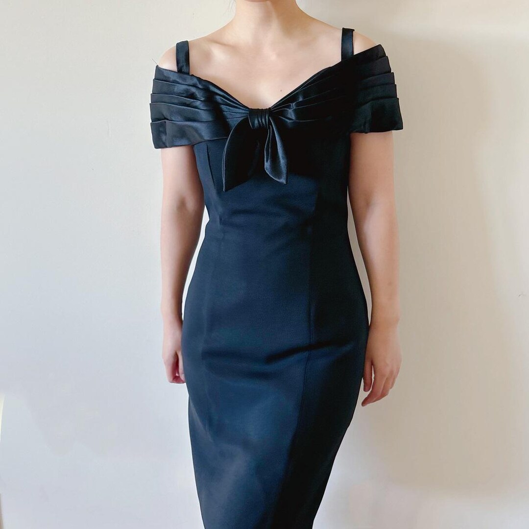 Vintage Dress Midi Dress Lbd Little Black Dress Pencil Skirt Cocktail ...