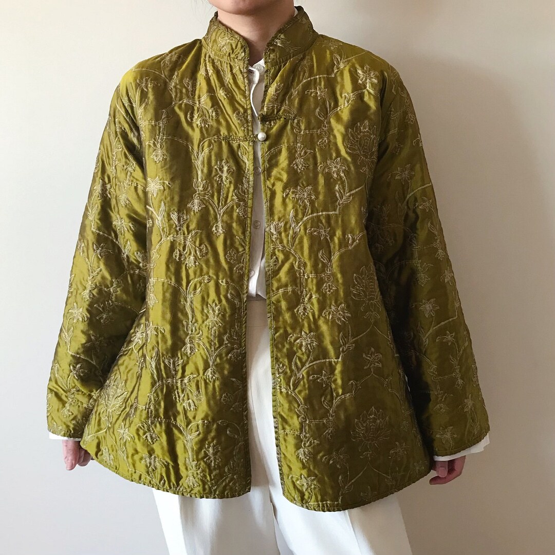 Vintage Reversible Blazer Reversible Jacket Silky Satin Charmeuse ...