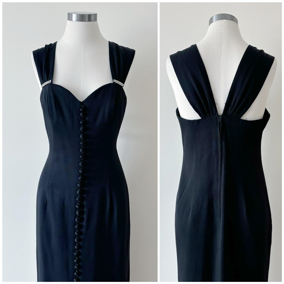 Vintage Dress Maxi Dress Lbd Little Black Dress Pencil Skirt Cocktail ...