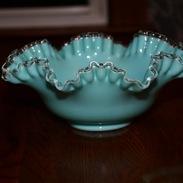 Turquoise Milk Glass - Etsy