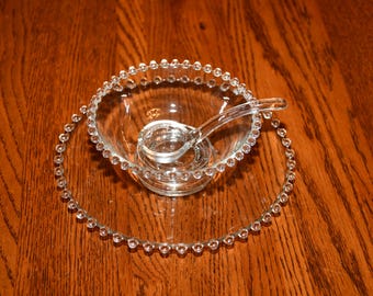 Imperial Glass Candlewick Glassware, Set of 3 Imperial Glass Candlewick ...